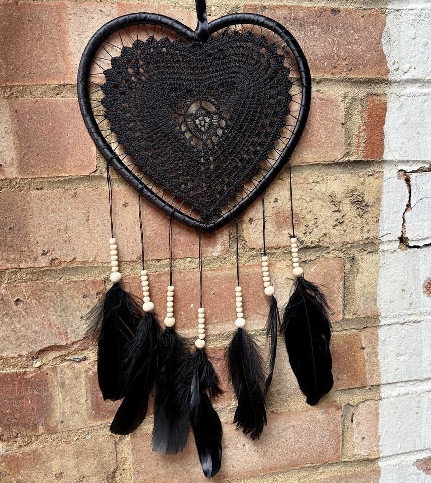 Lace Heart Shaped Dream Catcher Hanging Ornament Wall Decor Gothic ...
