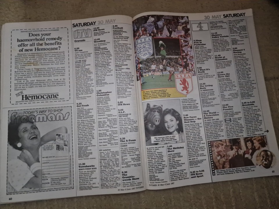 TV Times Central & Channel 4 30th May To 5th June 1987 The Beatles 25 ...