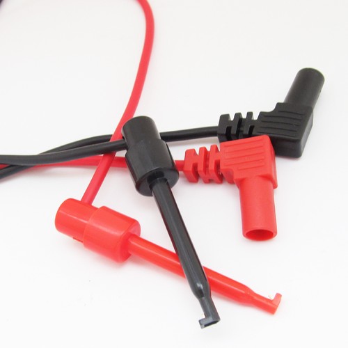 5sets 4mm Probe Banana Plug to Large Test Hook Clip Multimeter Lead ...