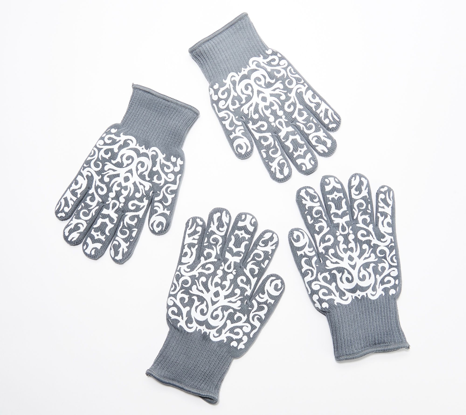Temp-tations 2 Pairs of Oven Safe Gloves Small in Grey | eBay