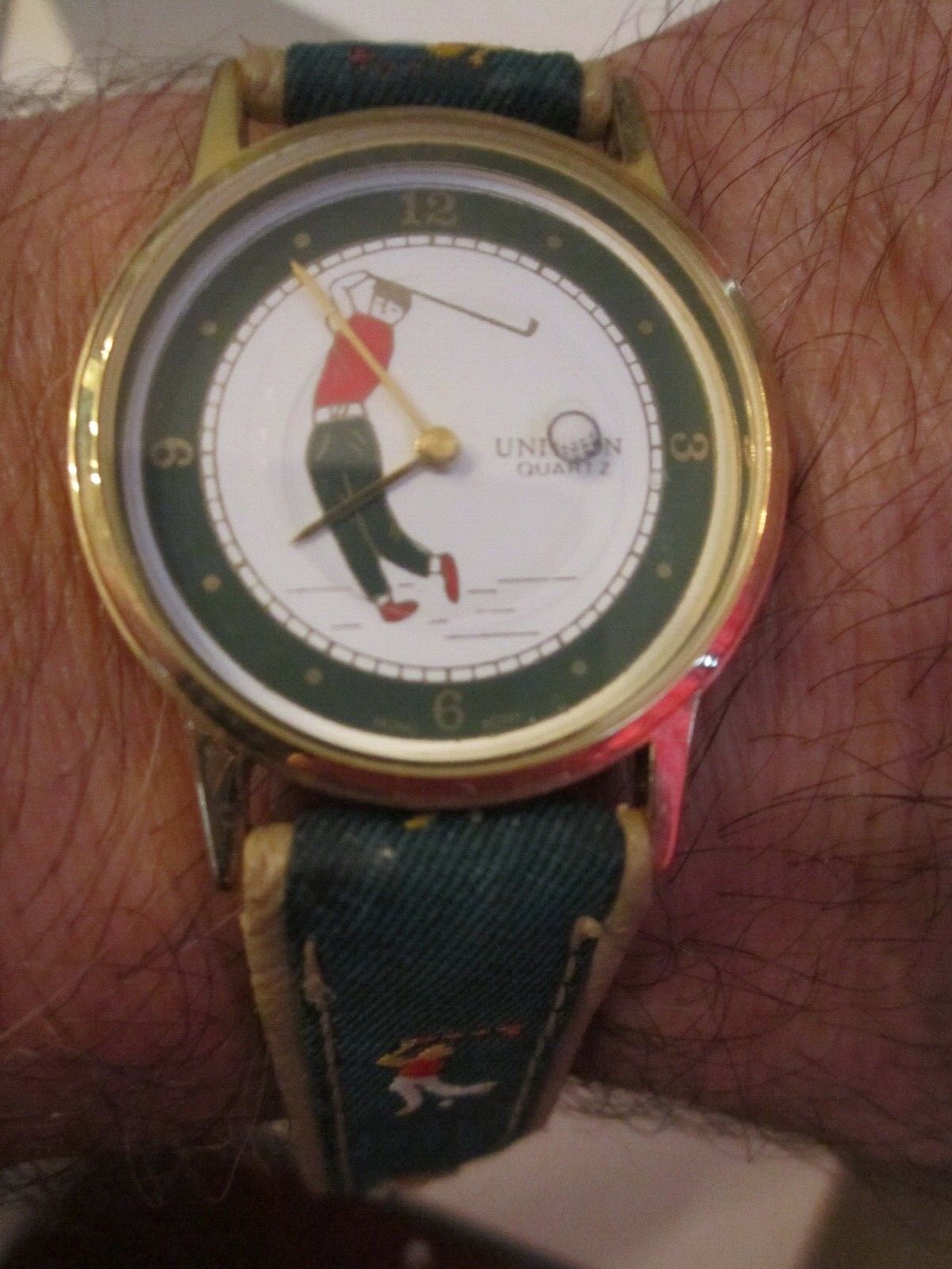 VINTAGE LADIES' GOLFING THEME WATCH - GOLF BALL ROTATES WATCH - QUARTZ ...