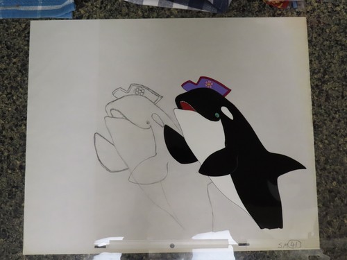 Shamu Animation Cel WITH Drawing (From Television Commercial) | eBay