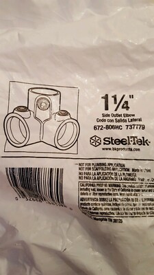 BK Products Steel Tek 672-806HC 1 1/4” SIde outlet elbow #737779 dd | eBay
