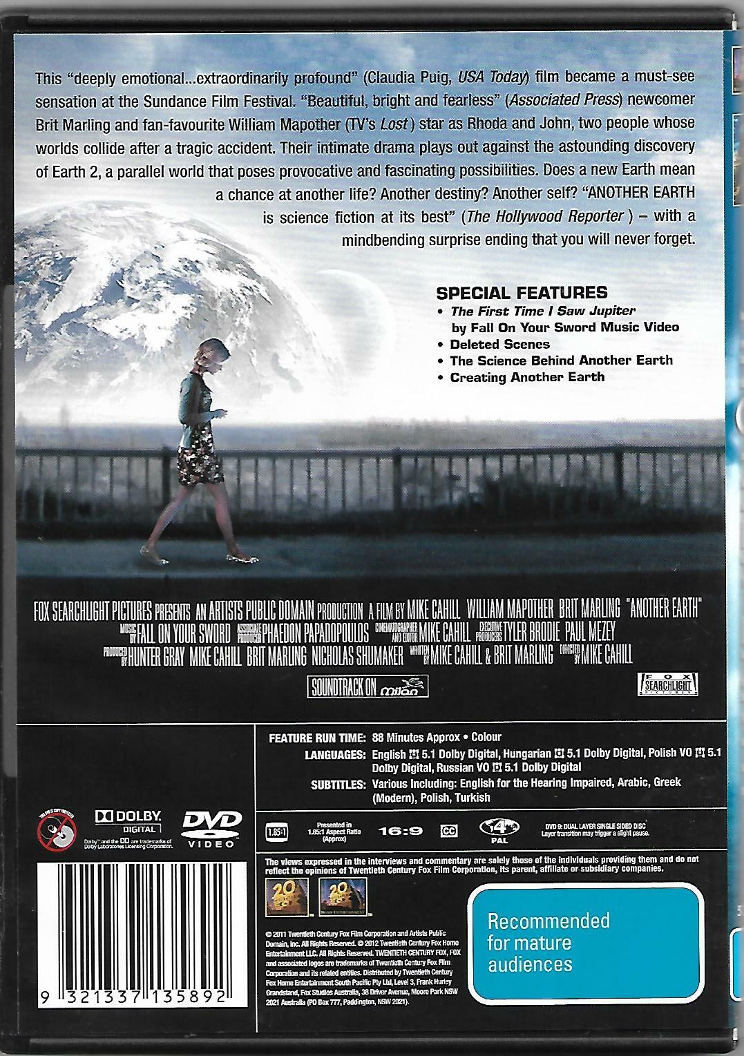 Another Earth DVD (2011) | eBay