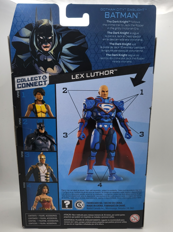 New Dc Multiverse 6" Batman Figure With Collect & Connect Lex Luthor ...