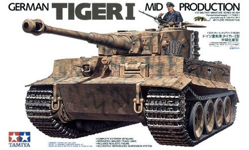 Tamiya 35194 WWII German Tiger I Mid-Production 1/35 Scale Plastic ...