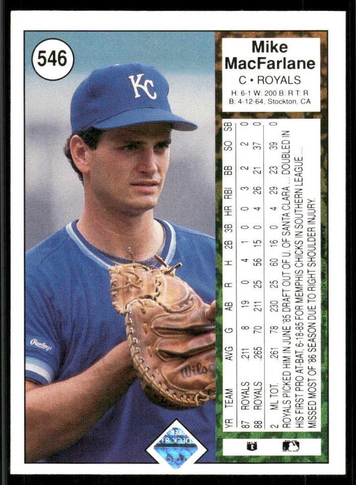 1989 Upper Deck #546 Mike Macfarlane | eBay