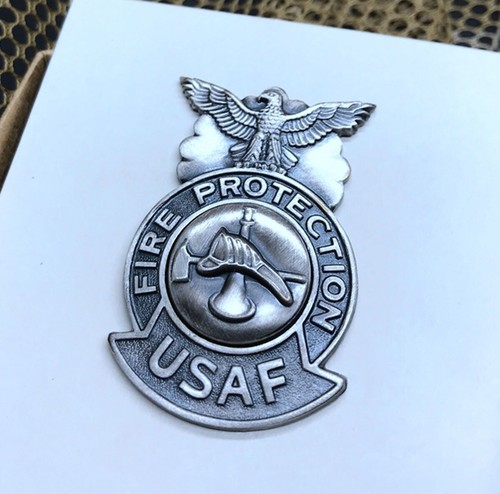 MINI USAF US Air Force Fire Protection Firefighter Badge Pin | eBay