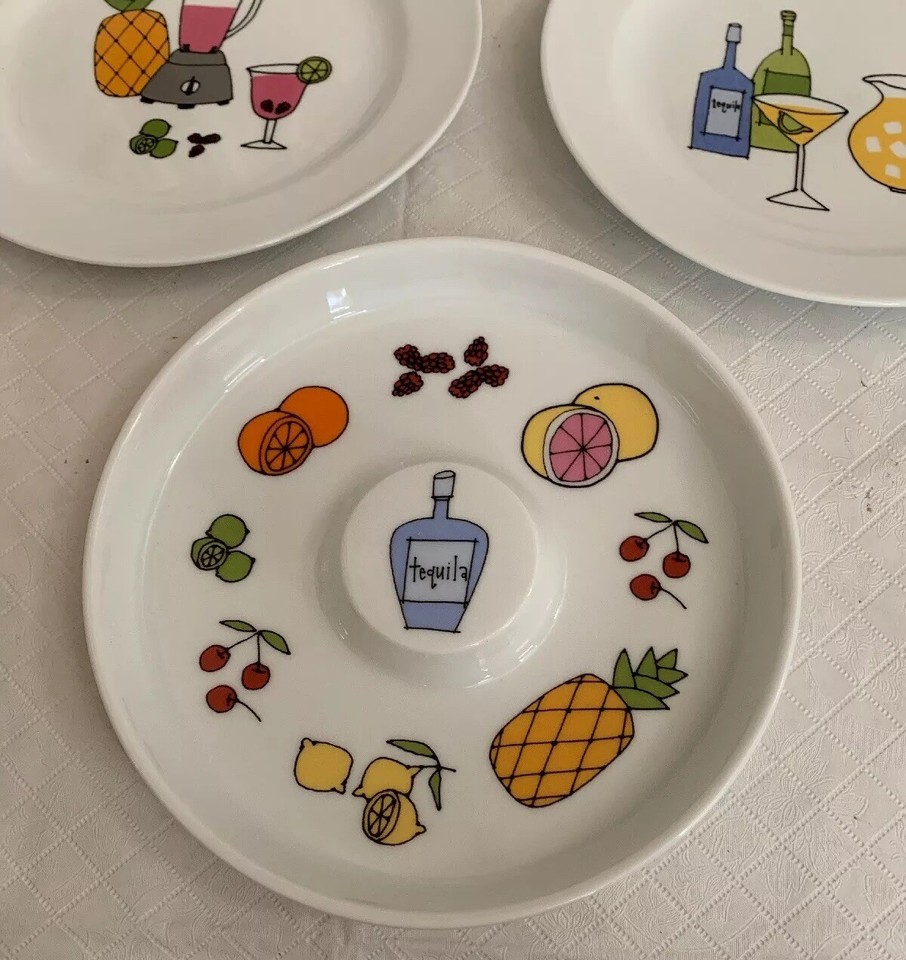 Margarita Ursula Dodge Signature Porcelain Snack Plates & Tequila Salt ...