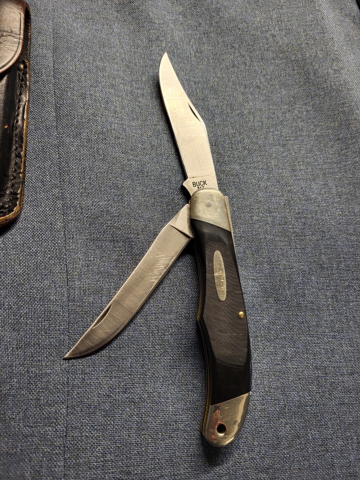 PRE DATE CODE BUCK USA 317 TRAILBLAZER 2 BLADE FOLDING HUNTER KNIFE | eBay