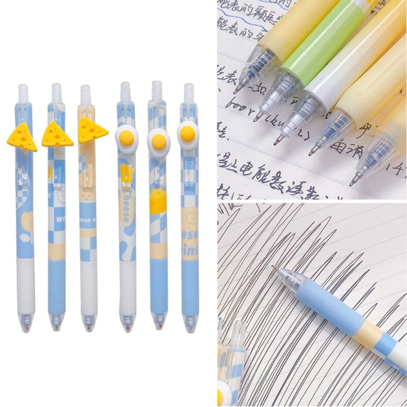 6x 0.5mm Neutral Pens Retractable Gel Ink Pen Smooth Writing Pens for ...