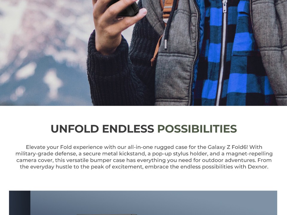 Dexnor Full Body Case for Samsung Galaxy Z Fold 6 with S Pen Holder ...