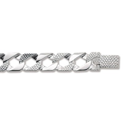 Sterling Silver Cast Curb Chain Necklace - 12mm Thick - Various Lengths ...