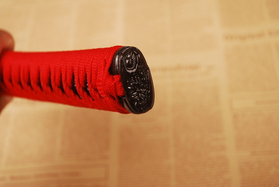Red Tsuka (26+20+15) CM Handle Sets Alloy Fittings for Katana Wakizashi ...