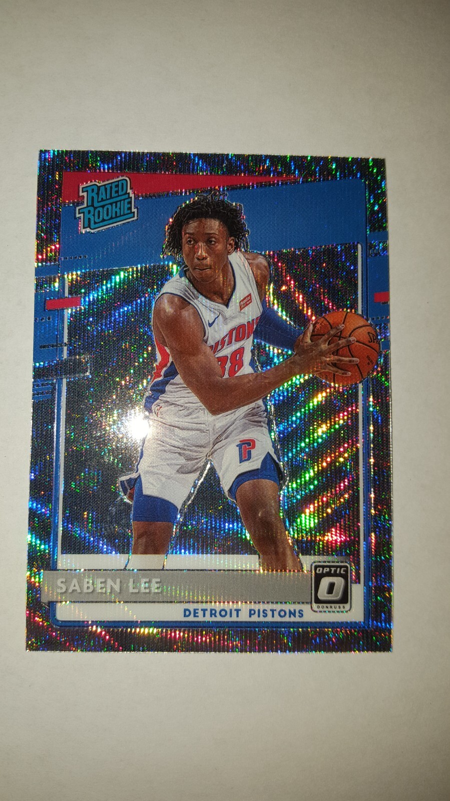 2020-21 Optic Rated Rookie Fanatics Silver Wave Saben Lee RC Detroit ...