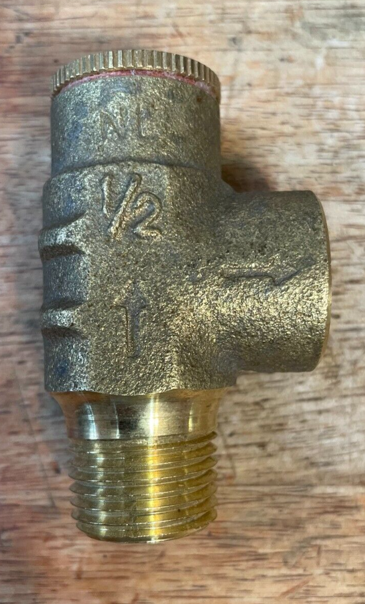 1/2" Pressure Relief Valve Brass 75 PSI Legend AGI for pump tank 1/2 ...