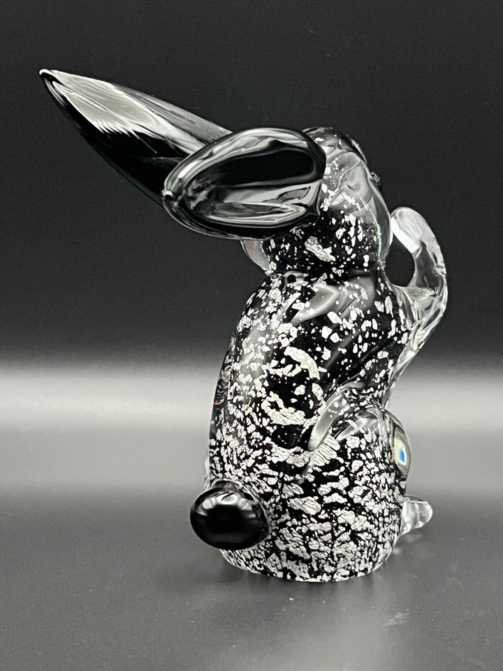 Vintage MURANO rabbit with silver leaf 4.25" H, attributed to FORMIA | eBay