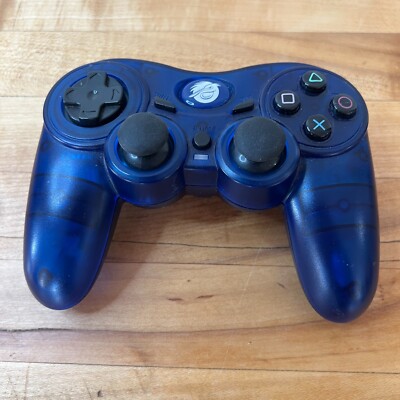 Pelican PS2 Wireless Controller PL-6614 Clear Blue - No Receiver | eBay