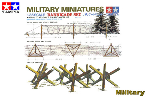 Barricades Set Diorama Accessory 1:3 5 Plastic Model Kit 35027 Tamiya ...