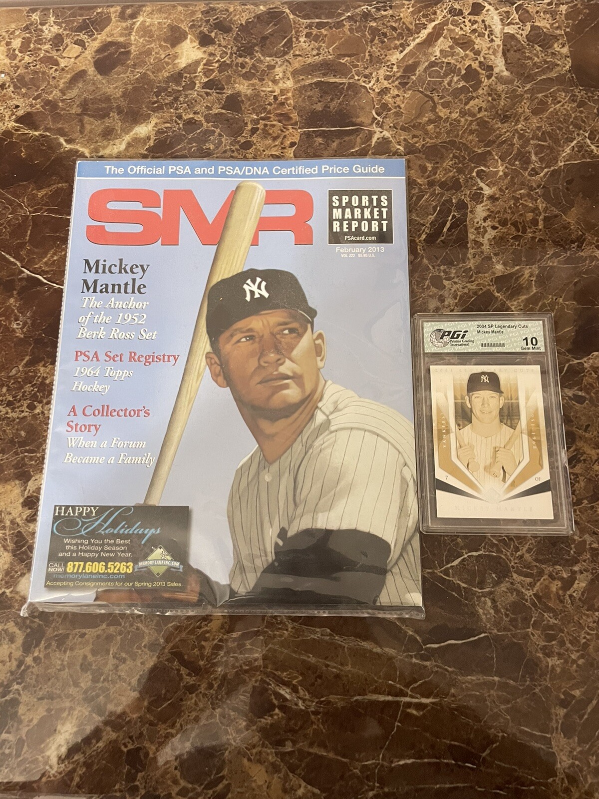 2004 SP Legendary Cuts Mickey Mantle PGI 10 with SMR Magazine | eBay
