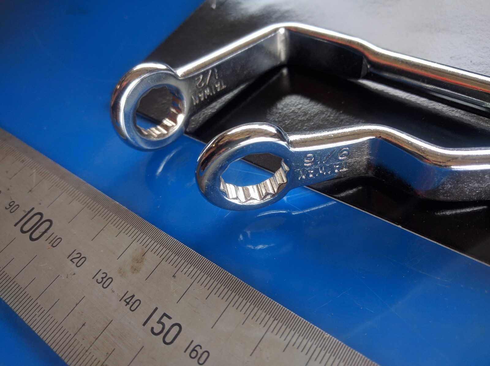 Offset Distributor clamp wrench wt 3/8" dr 9/16" & 1/2" access to V8 ...