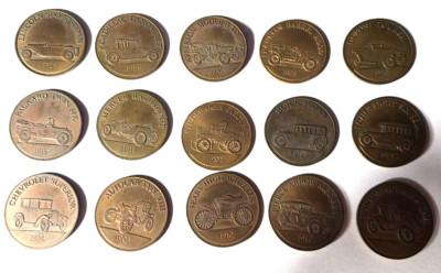 Lot of 15 Vintage Tokens - Classic Car Manufacturer Token Coin Medal ...
