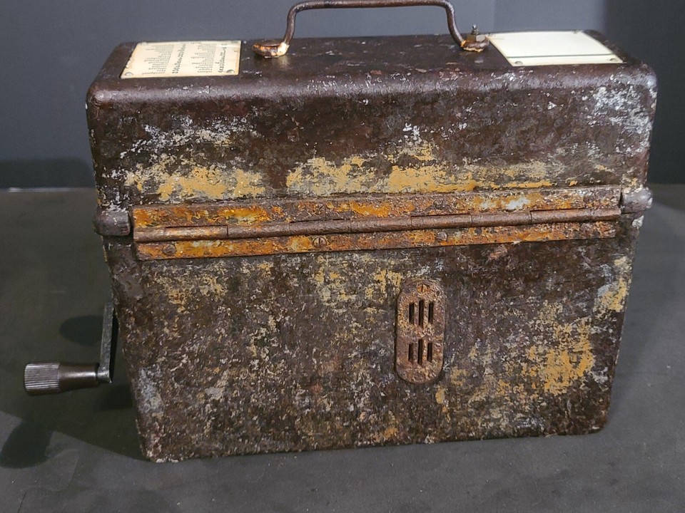 WWII German Army Bakelite Case Field Radio Phone Telephone WW2 World ...