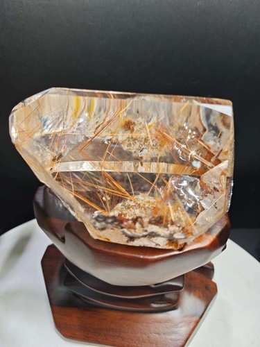 3.7LB Top Natural Ghost Phantom Rutile Quartz Crystal Mineral specimen ...