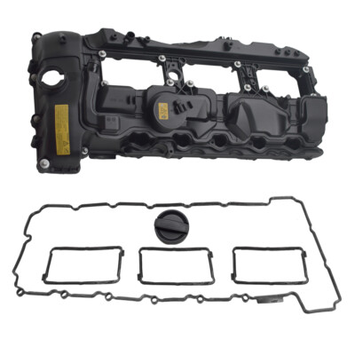 Black Engine Valve Cover With Gasket For BMW 335i 640i 740i X3 X5 X6 ...