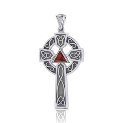 Celtic AA Recovery Cross 925 Sterling Silver Pendant Sobriety Jewelry ...