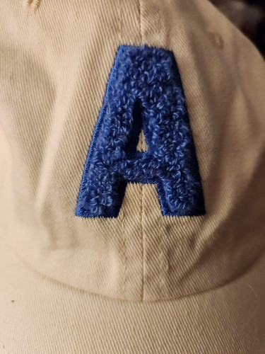 ZARA White Baseball Cap With Blue A Back Strapped | eBay