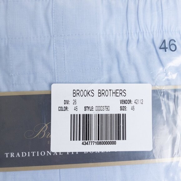 Brooks Brothers Boxers Traditional Fit Light Blue Cotton Shorts Size 46 ...