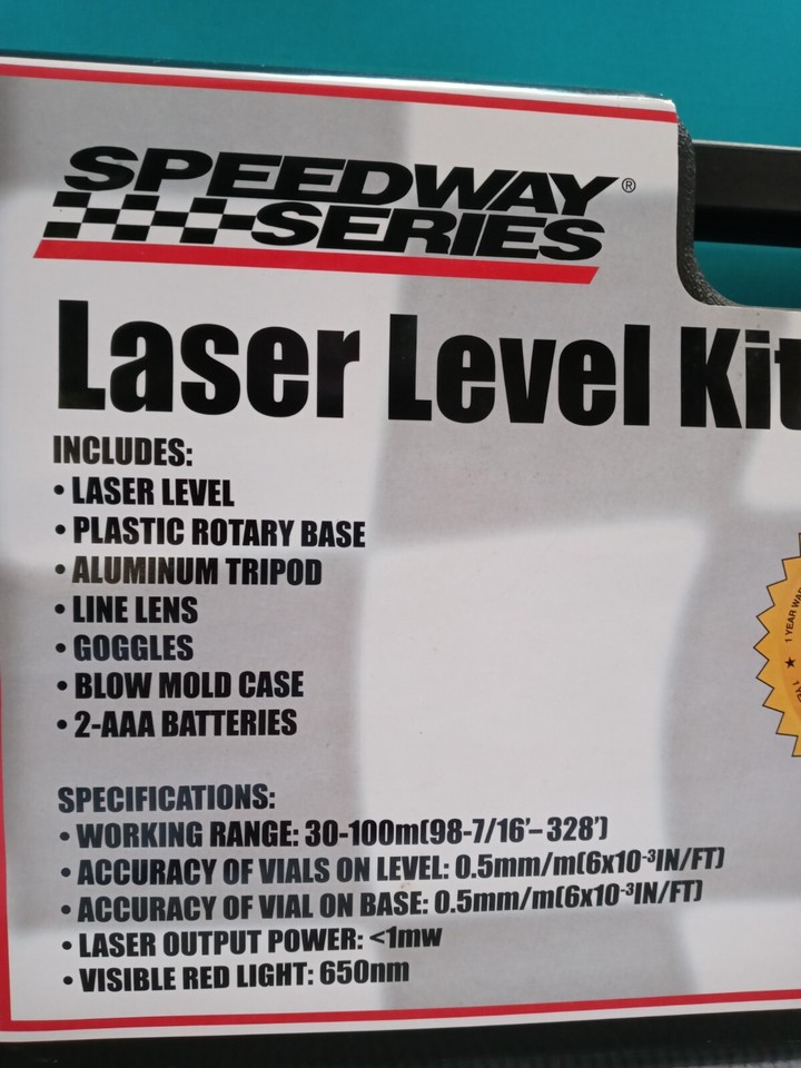 Speedway Laser Level Kit — 16in., Model# 6012 | eBay