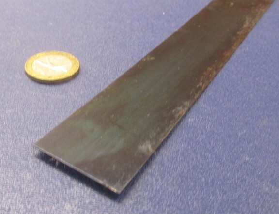 1095 Hard Blue Tempered Spring Steel Shim .010" Thick x 1.25" Wide x ...