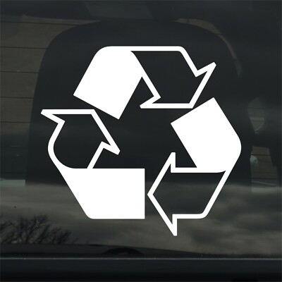 Recycle Symbol - Reduce, Reuse, Renew - Custom Vinyl Sticker - Decal | eBay