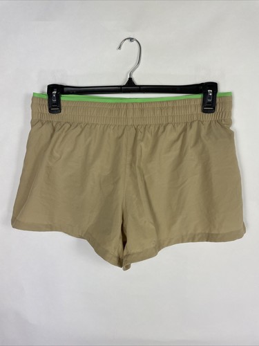 Fabletics Shorts Women's Workout Gym Athletic Running Yoga Beige Green ...