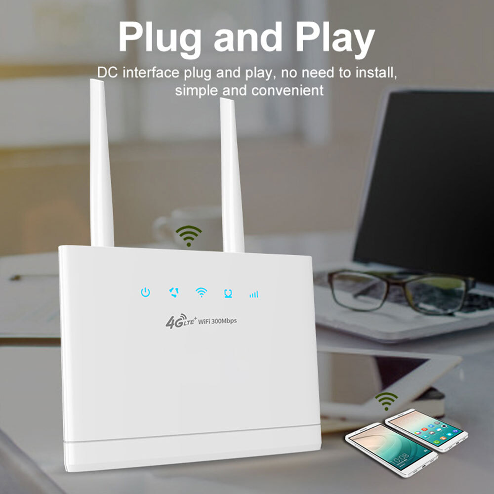 300Mbps WiFi Unlocked 4G LTE Modem Router VPN Wireless Internet Router ...
