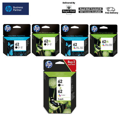 HP62 / HP62XL BK / Color Original Ink Cartridges For HP Envy 5540 5541 ...