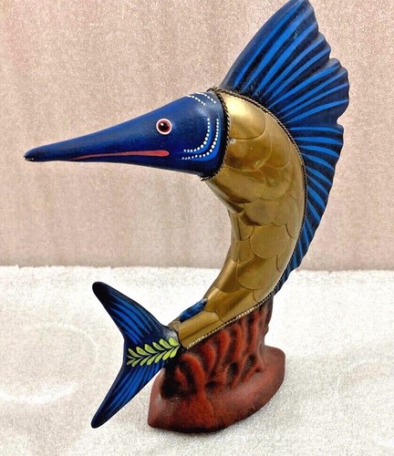 Swordfish hand-painted ceramic statue Figure 9.5"H | eBay