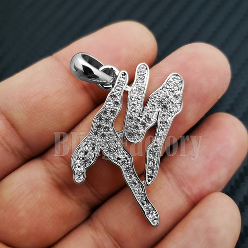 Hip Hop Silver PT TS Terror Squad Pendant & 18" 20" 24" Cuban Chain ...