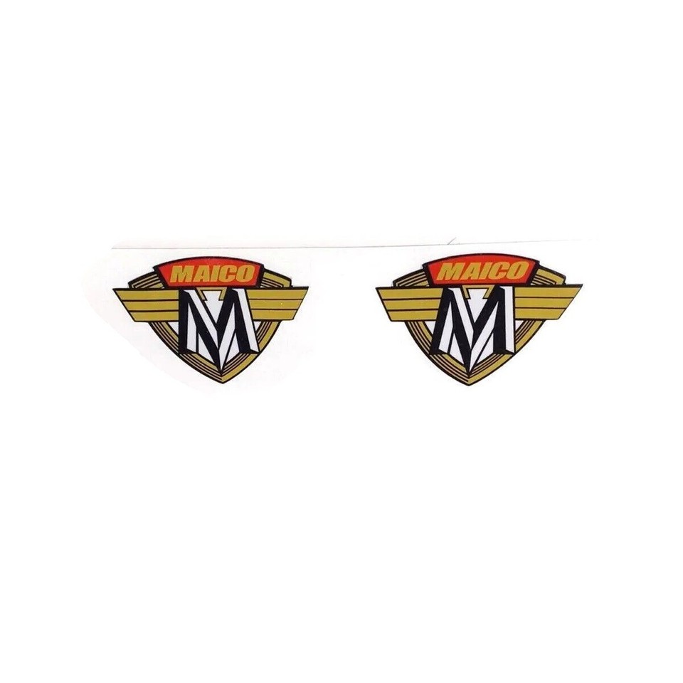 2 SMALL Maico Vintage Motocross Stickers Maico CR KX RM YZ AHRMA Works ...