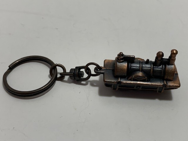 Vintage Railroad Train Locomotive Keychain Copper Colored Unique VG ...