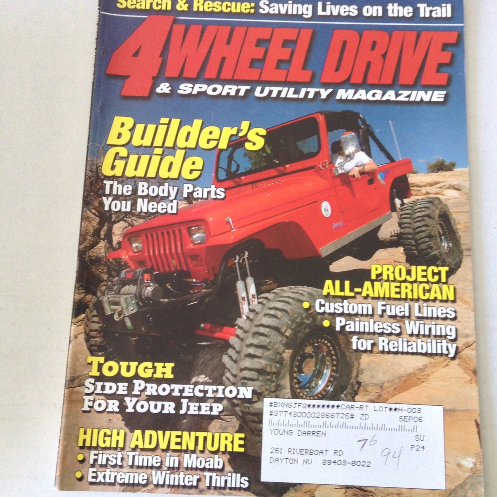 4 Wheel Drive Magazine Builder's Guide Body Parts For You June 2005 ...