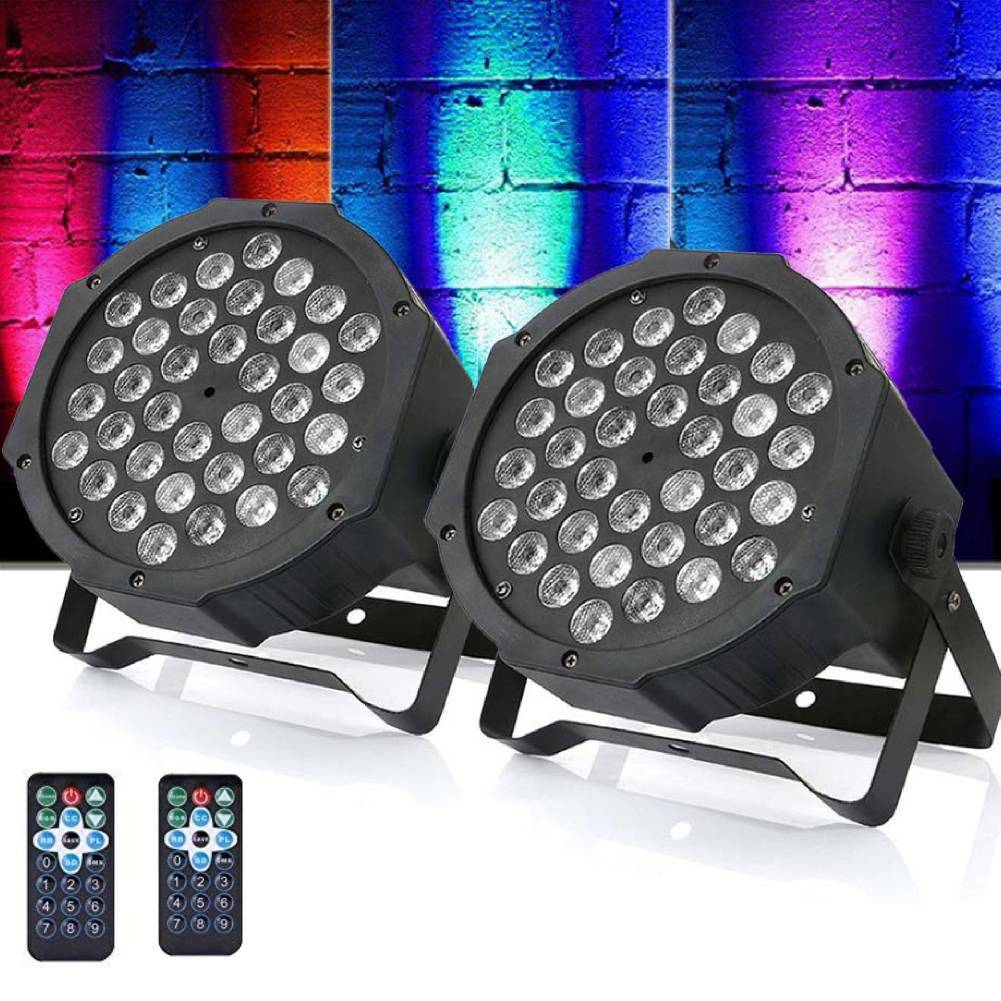 10X 36 LED RGB Par Can Flat Stage Lights DMX512 DJ Disco Bar Uplighter ...