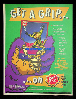 Battletoads TCG Cards Cardz Inc 1992 Trade Print Magazine Ad Poster ...