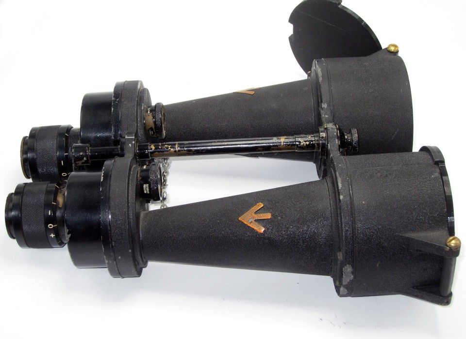 WWII British Royal Navy Ross Patt 12114 10x80 Captain's binoculars ...