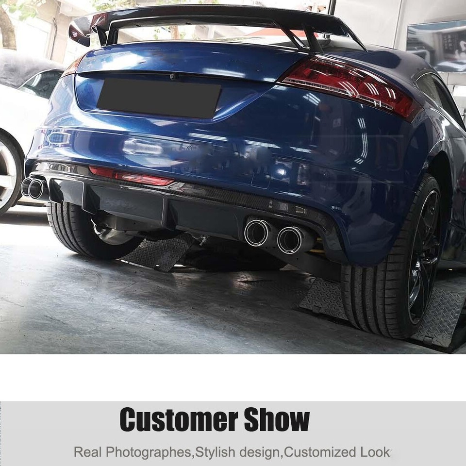 Gloss Black Rear Bumper Lip Diffuser Spoiler for Audi TTS 08-14 Audi TT ...