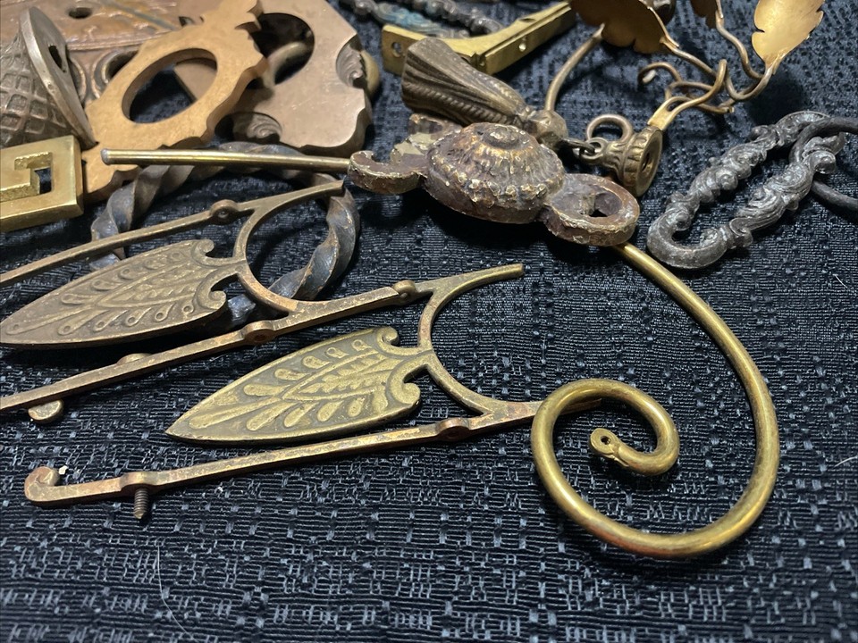 Lot Vintage Antique Assorted Lamp Chandelier Light Hardware Parts ...