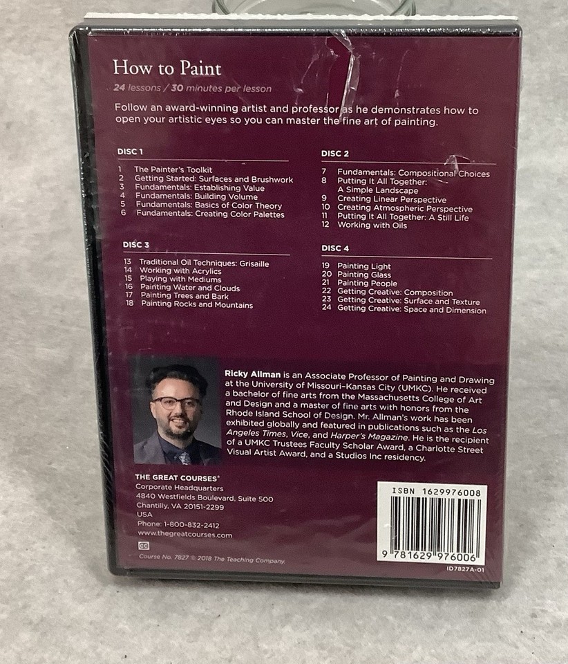 THE GREAT COURSE How To Paint By Ricky Allman DVD Set | eBay