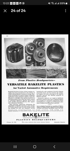 1938 heater FRANCISCO art deco BAKELITE hot water under dash electric ...